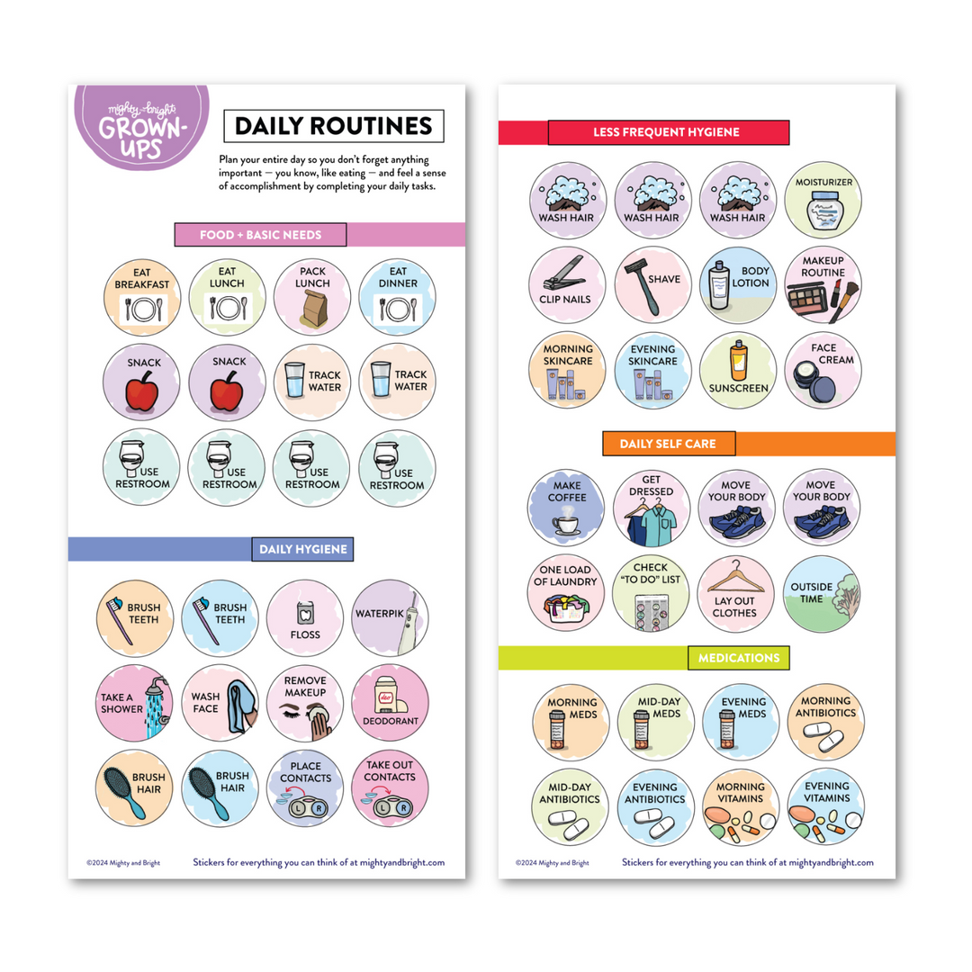 Bundle + Save: Adult Visual Schedules – Mighty + Bright