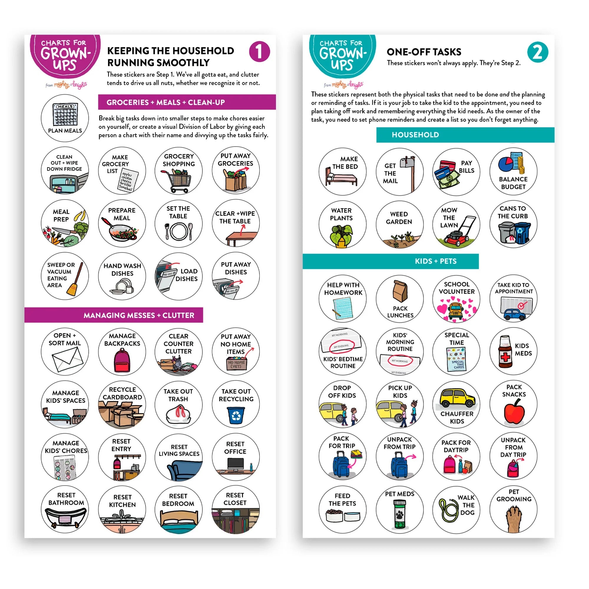 Bundle + Save: Adult Visual Schedules – Mighty + Bright