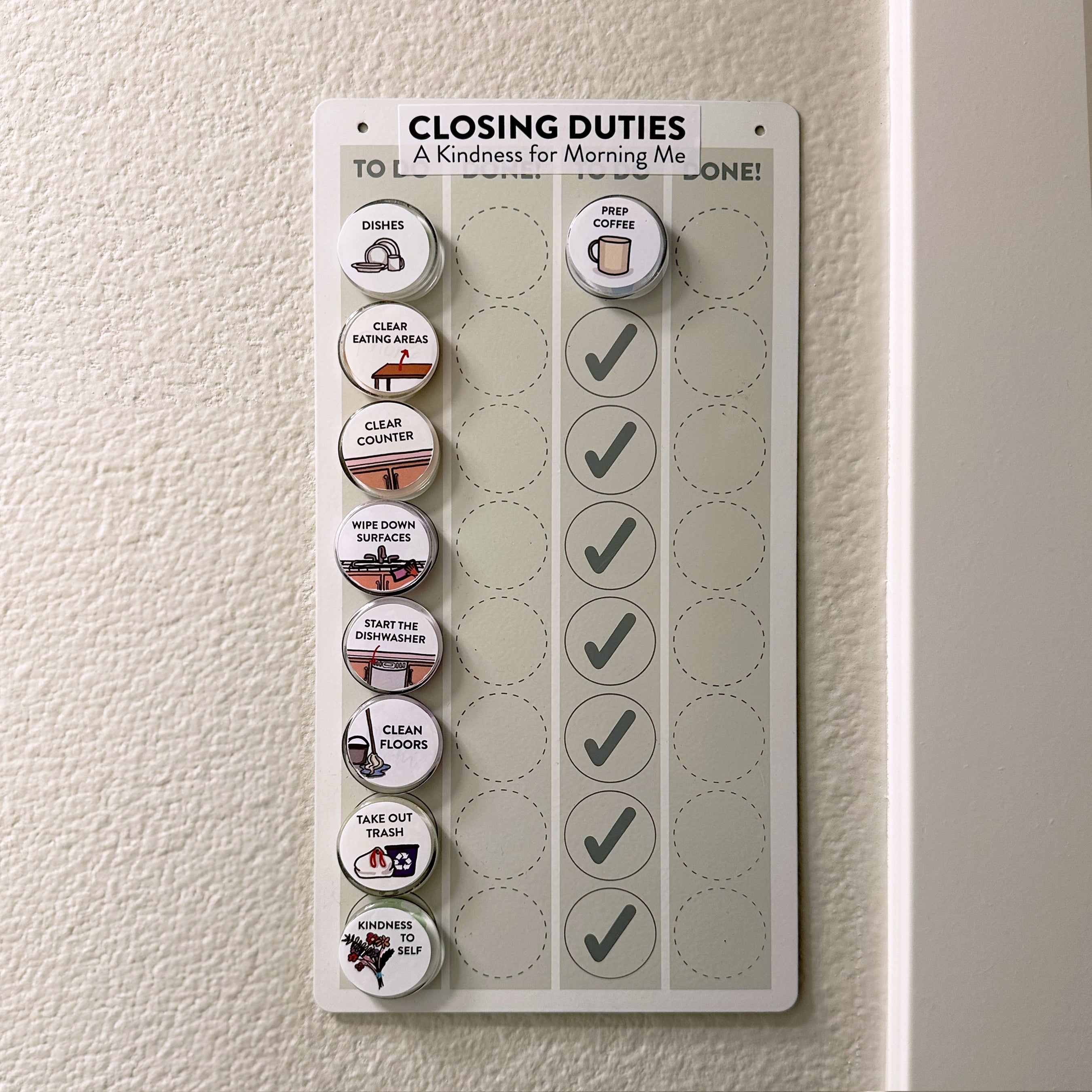 Household Closing Duties Visual Chart (with KC Davis) – Mighty + Bright