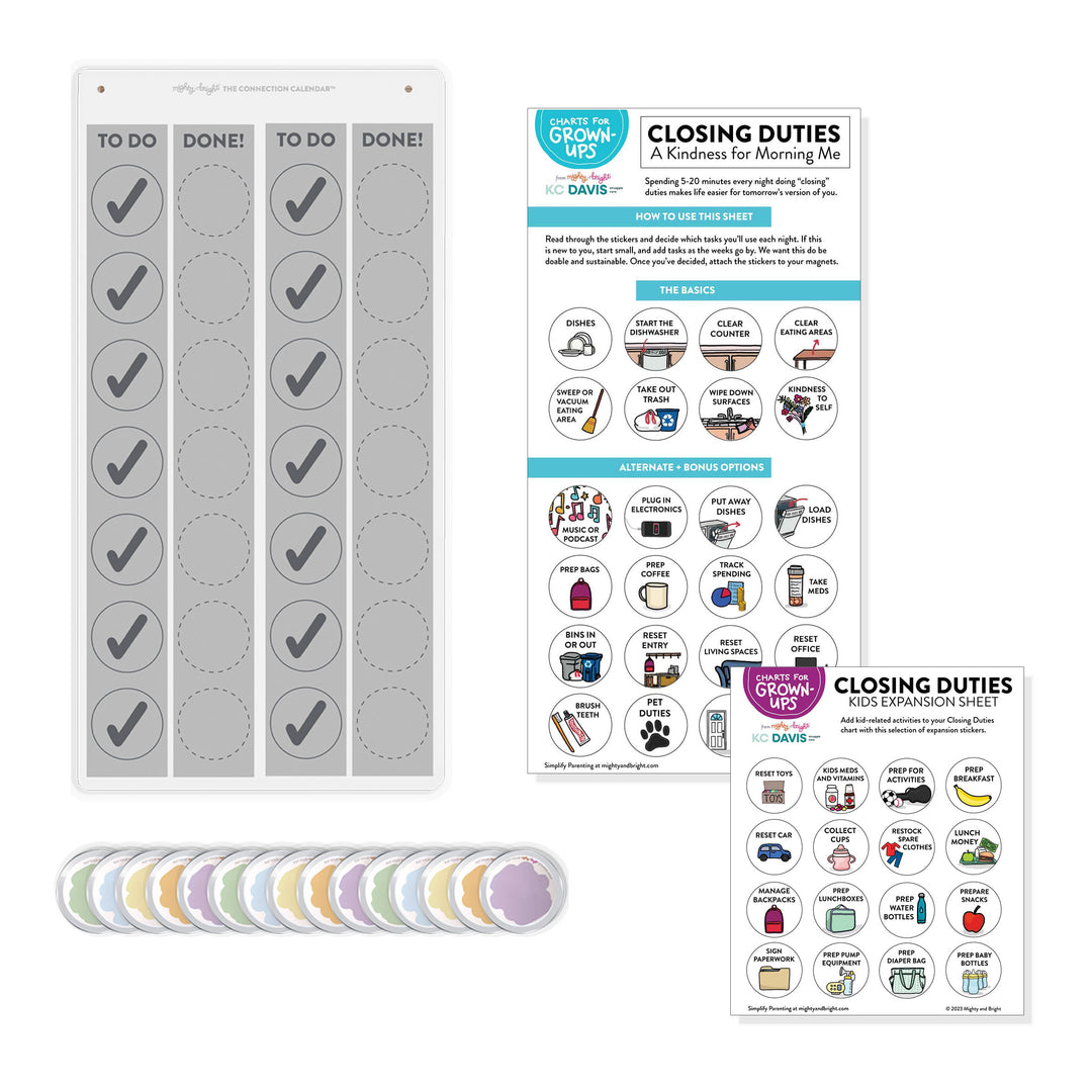 Household Closing Duties Visual Chart (with KC Davis) – Mighty + Bright