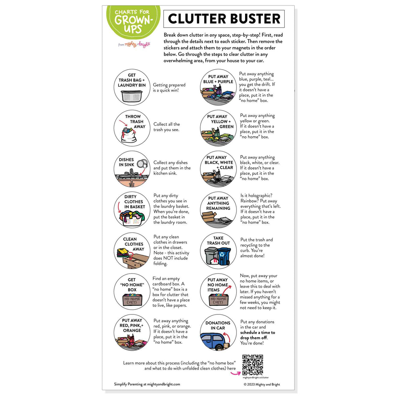 "Clutter Buster" for Managing Clutter Step by Step – Mighty + Bright