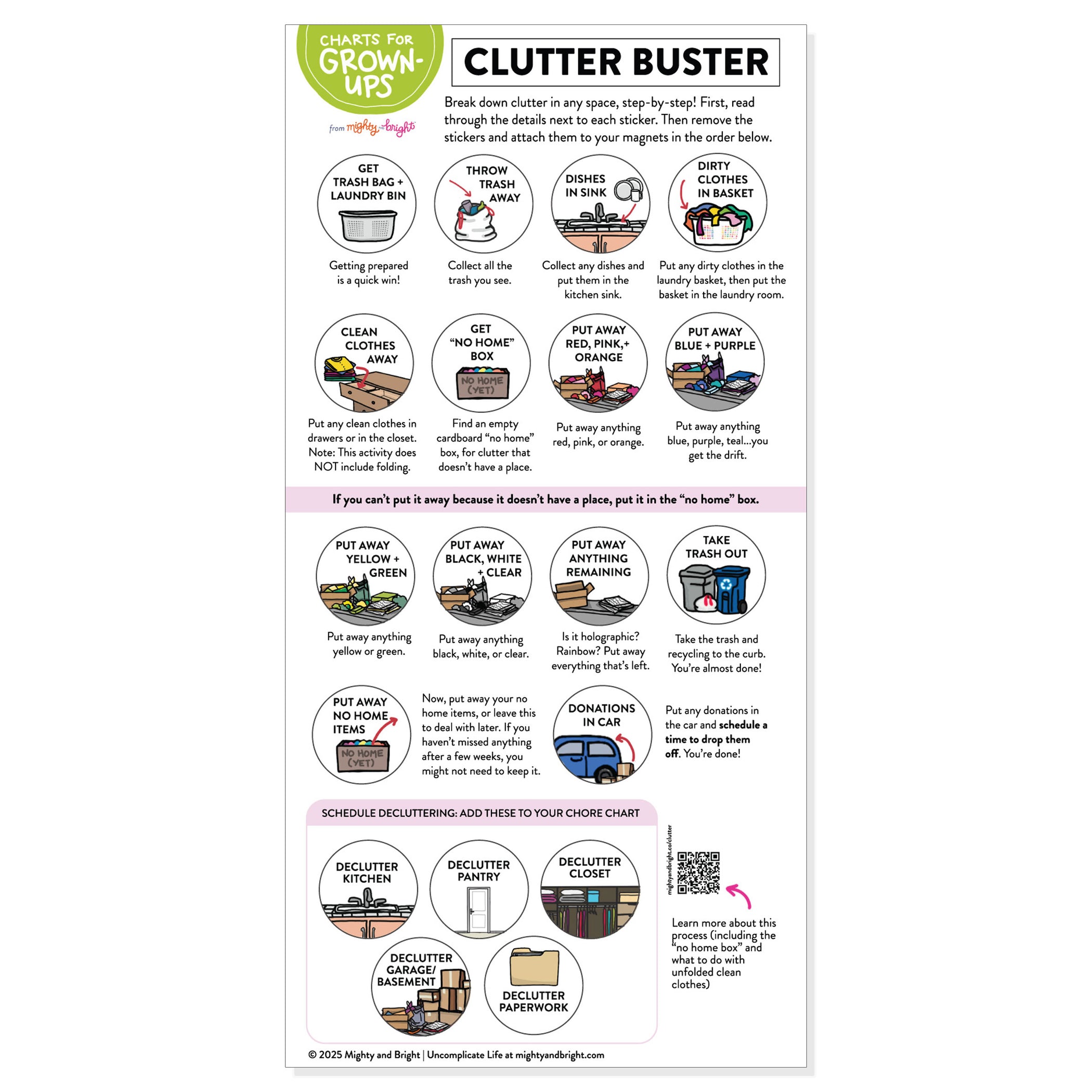 "Clutter Buster" for Managing Clutter Step by Step – Mighty + Bright