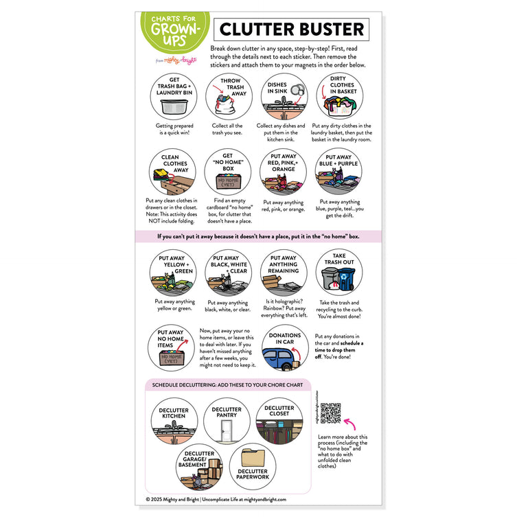 "Clutter Buster" for Managing Clutter Step by Step – Mighty + Bright