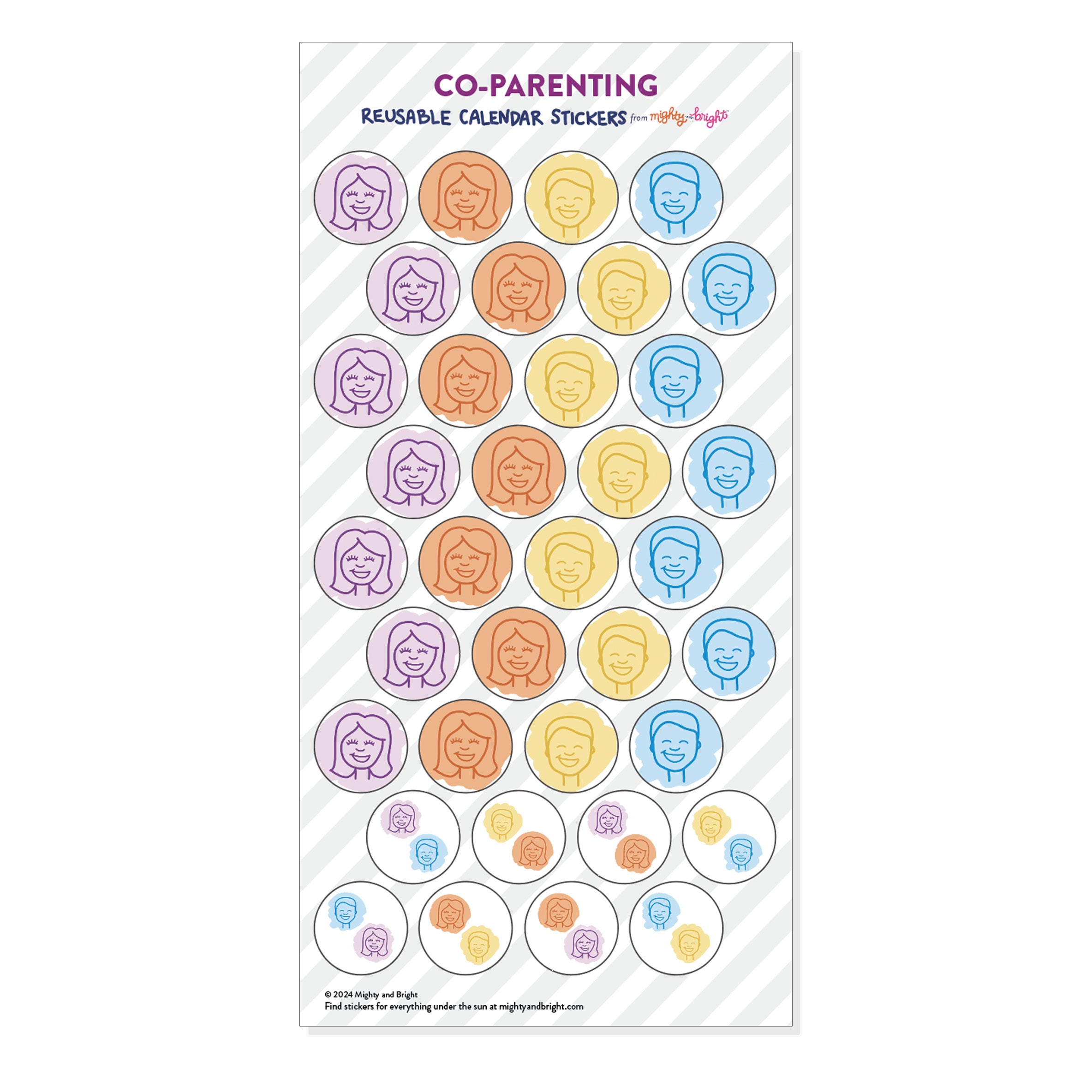 Separation, Divorce, and Co-Parenting | Reusable Stickers – Mighty + Bright