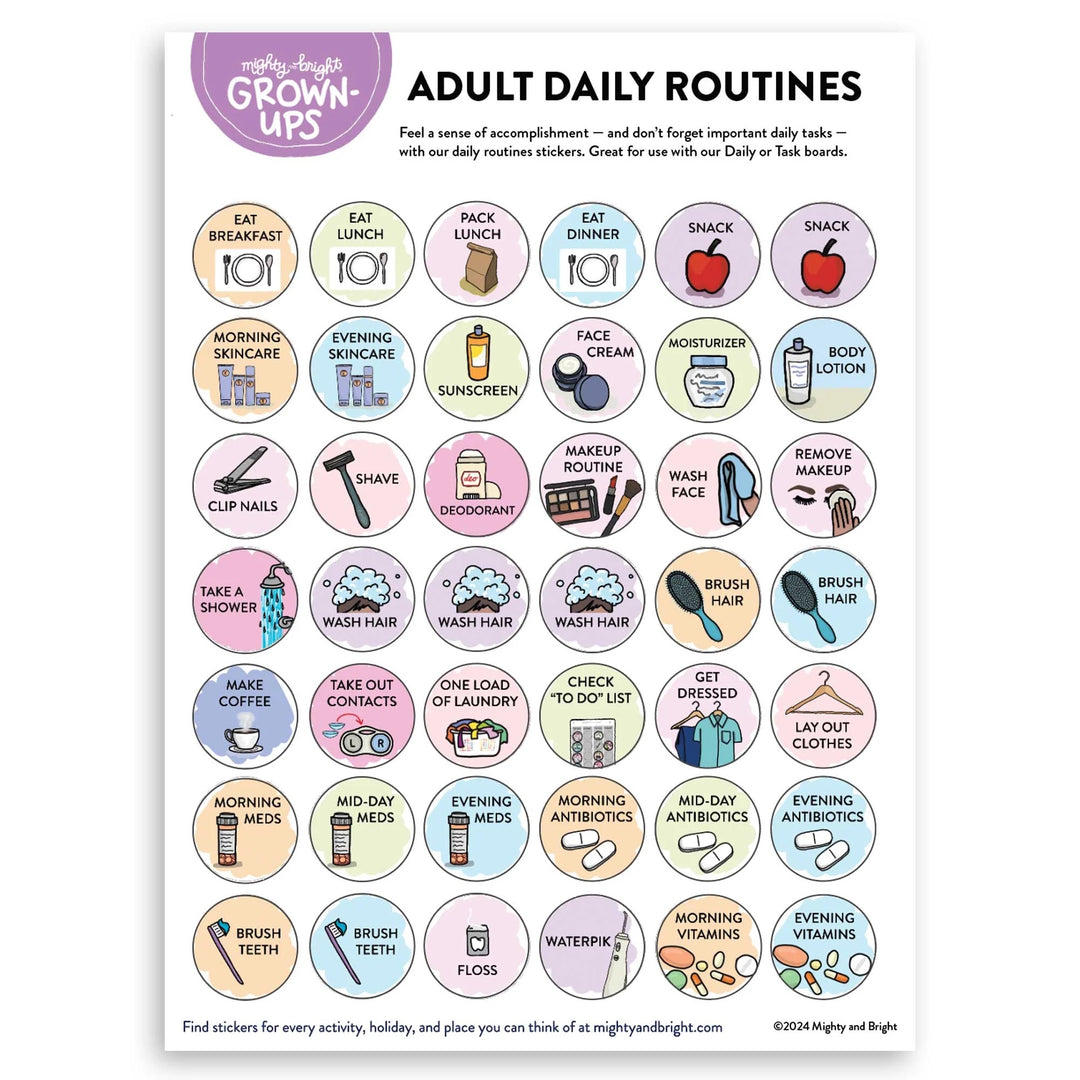 Magnetic Weekly Calendar for Adults – Mighty + Bright