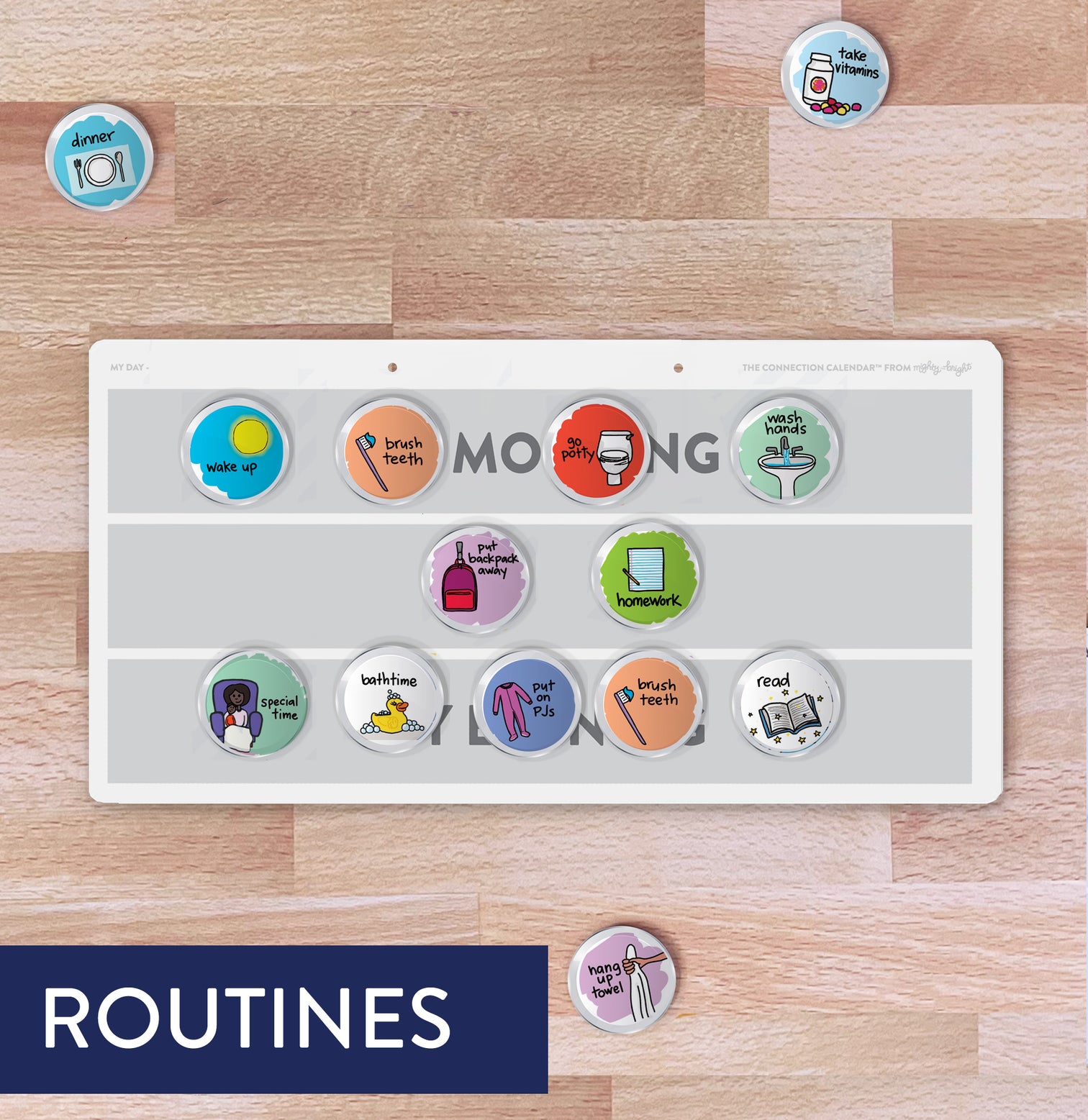 Daily Routines Chart for Independence + Responsibility – Mighty + Bright