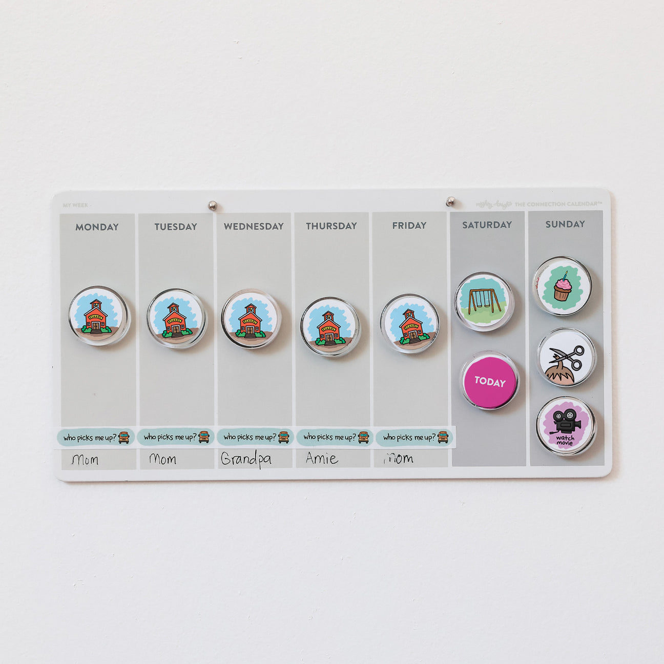 Magnetic Weekly Calendar to Help Kids Understand their Lives, Divorce ...