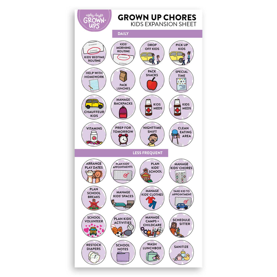Parenting Chores | Reusable Stickers – Mighty + Bright
