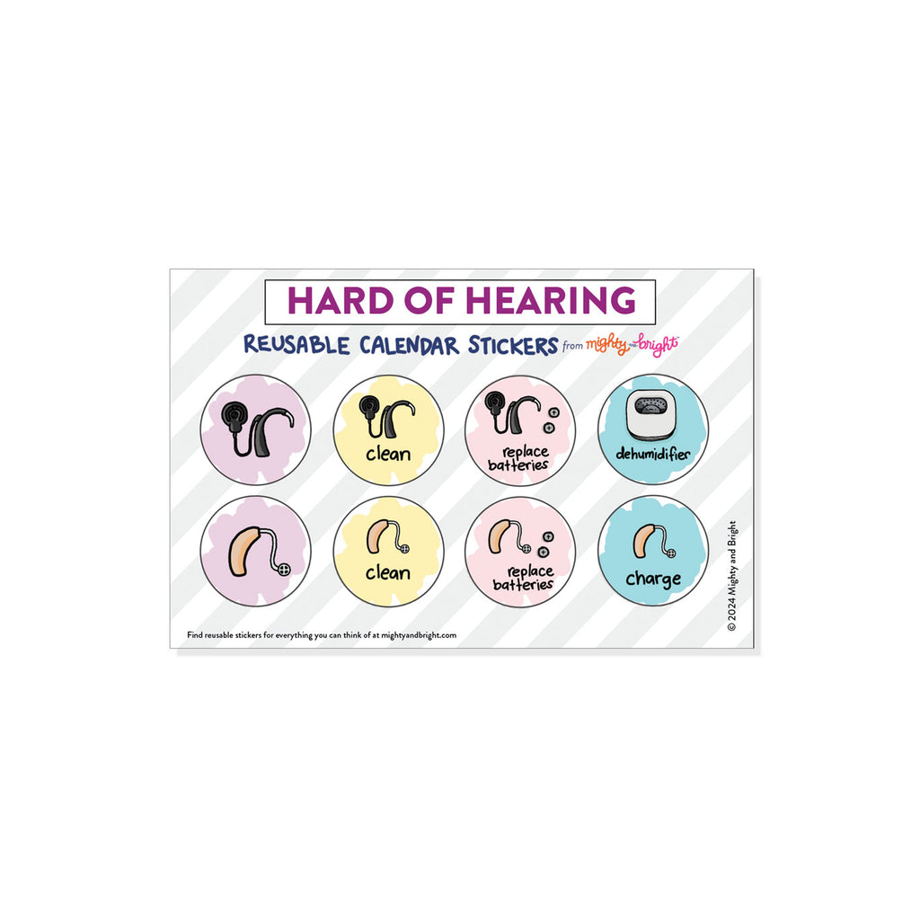 Deaf and Hard of Hearing | Reusable Stickers – Mighty + Bright