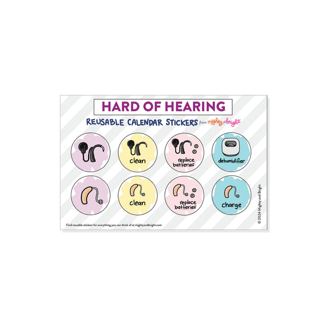 Deaf and Hard of Hearing | Reusable Stickers – Mighty + Bright