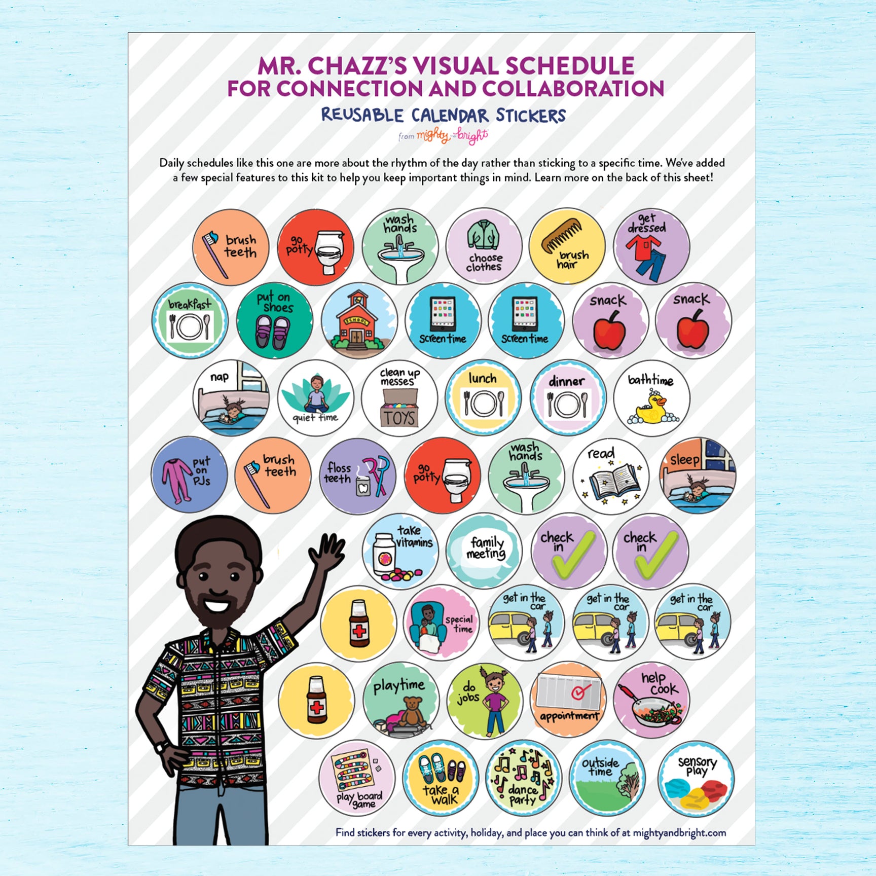 Visual Schedule from Mr. Chazz x Mighty + Bright