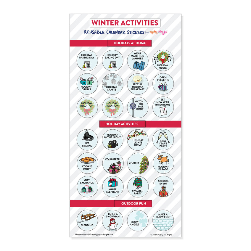 Winter Activities | Reusable Stickers – Mighty + Bright