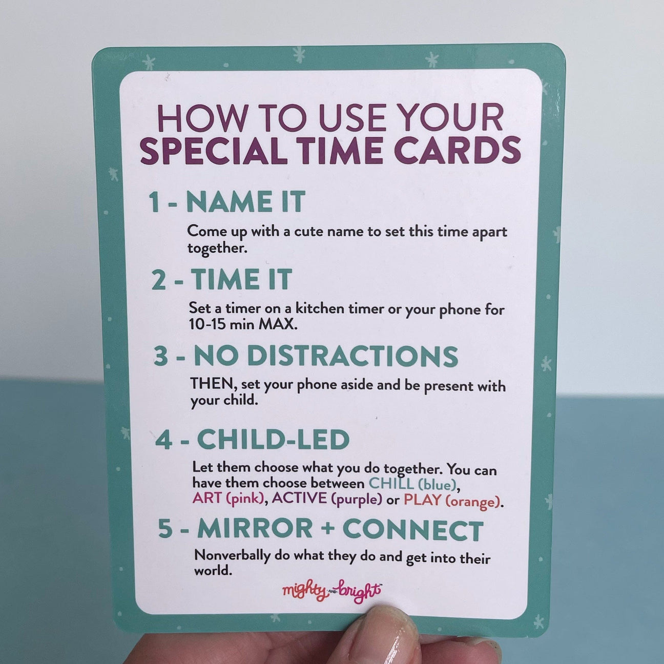 Special Time Cards for a Strong Parent-Child Relationship – Mighty + Bright